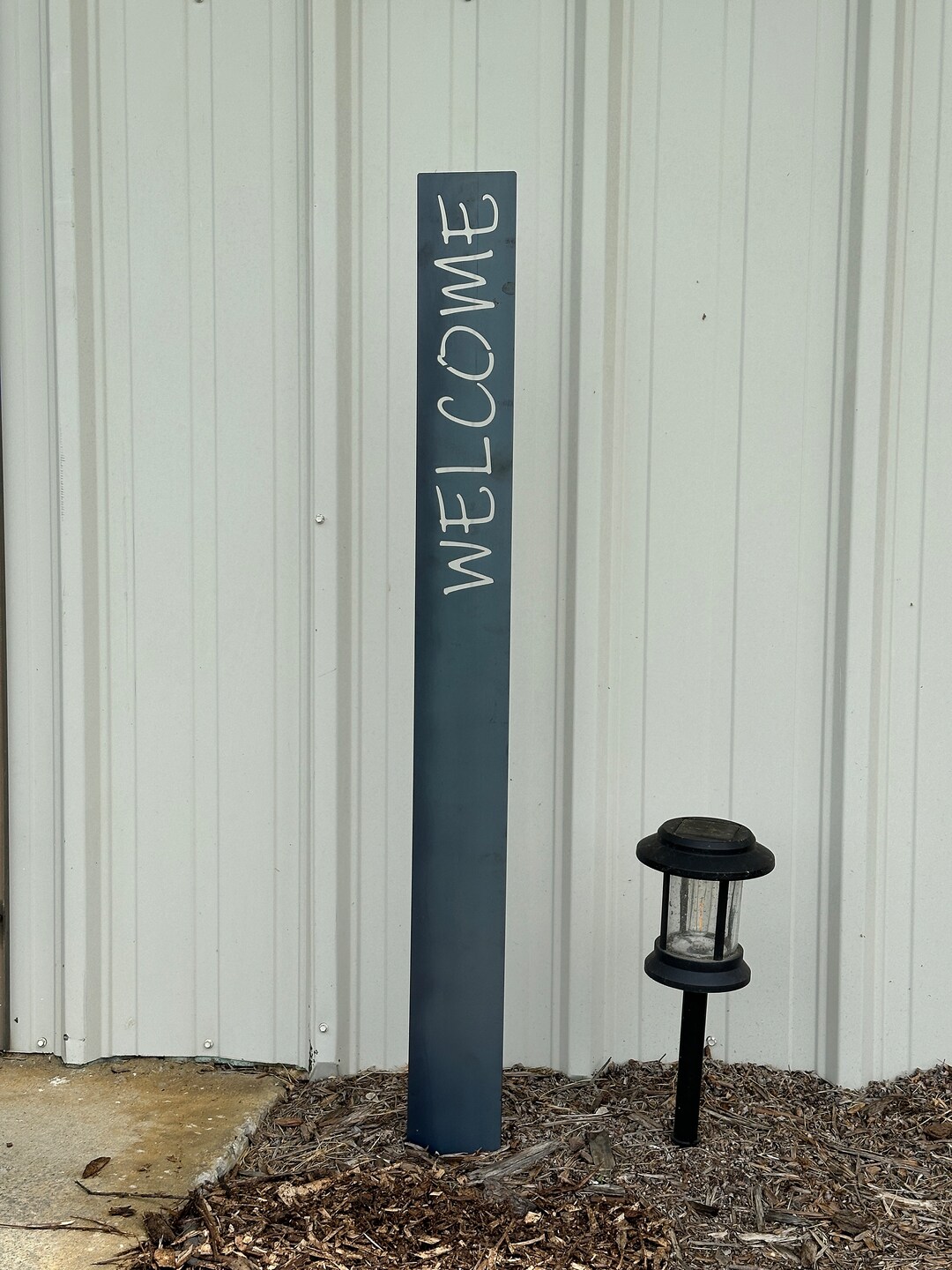 Vertical Rusting Steel Yard Sign Custom Text Multiple Sizes - Etsy