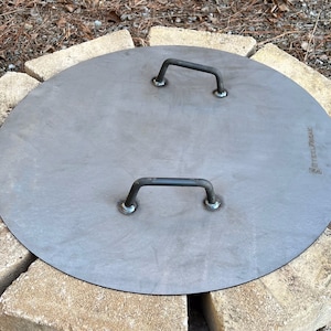Heavy Duty Raw Steel Fire Pit Cover Lid - Etsy