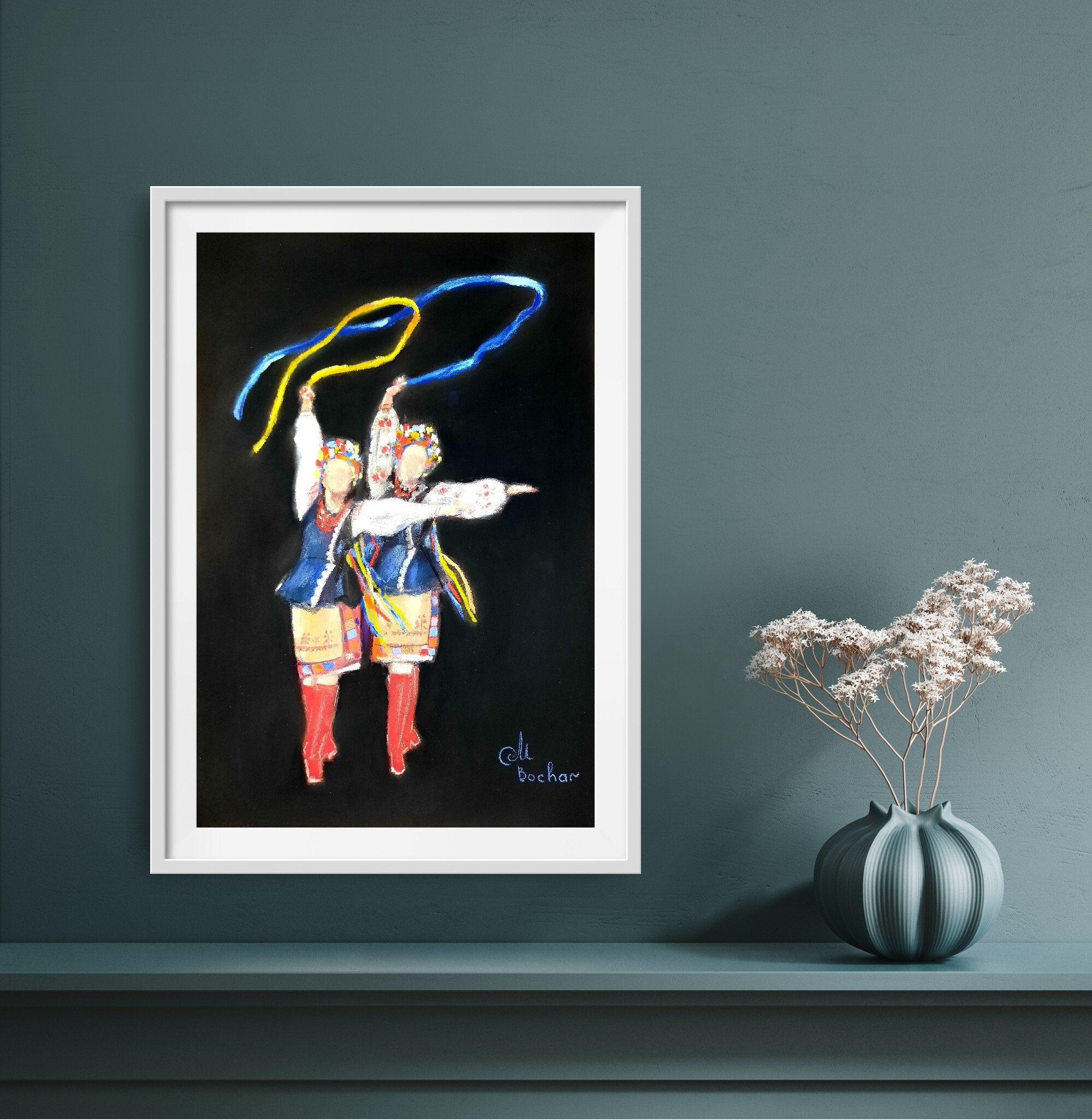 Ukrainian Woman Painting, Ukrainian Traditional National Costume ...