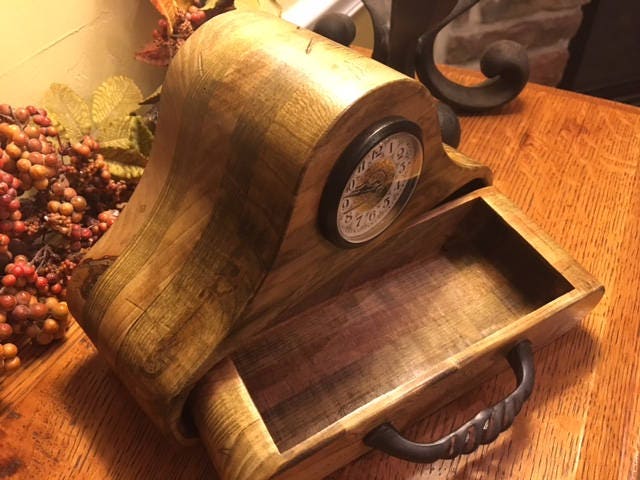 Rustic/distressed Mantel Clock bandsaw Box - Etsy