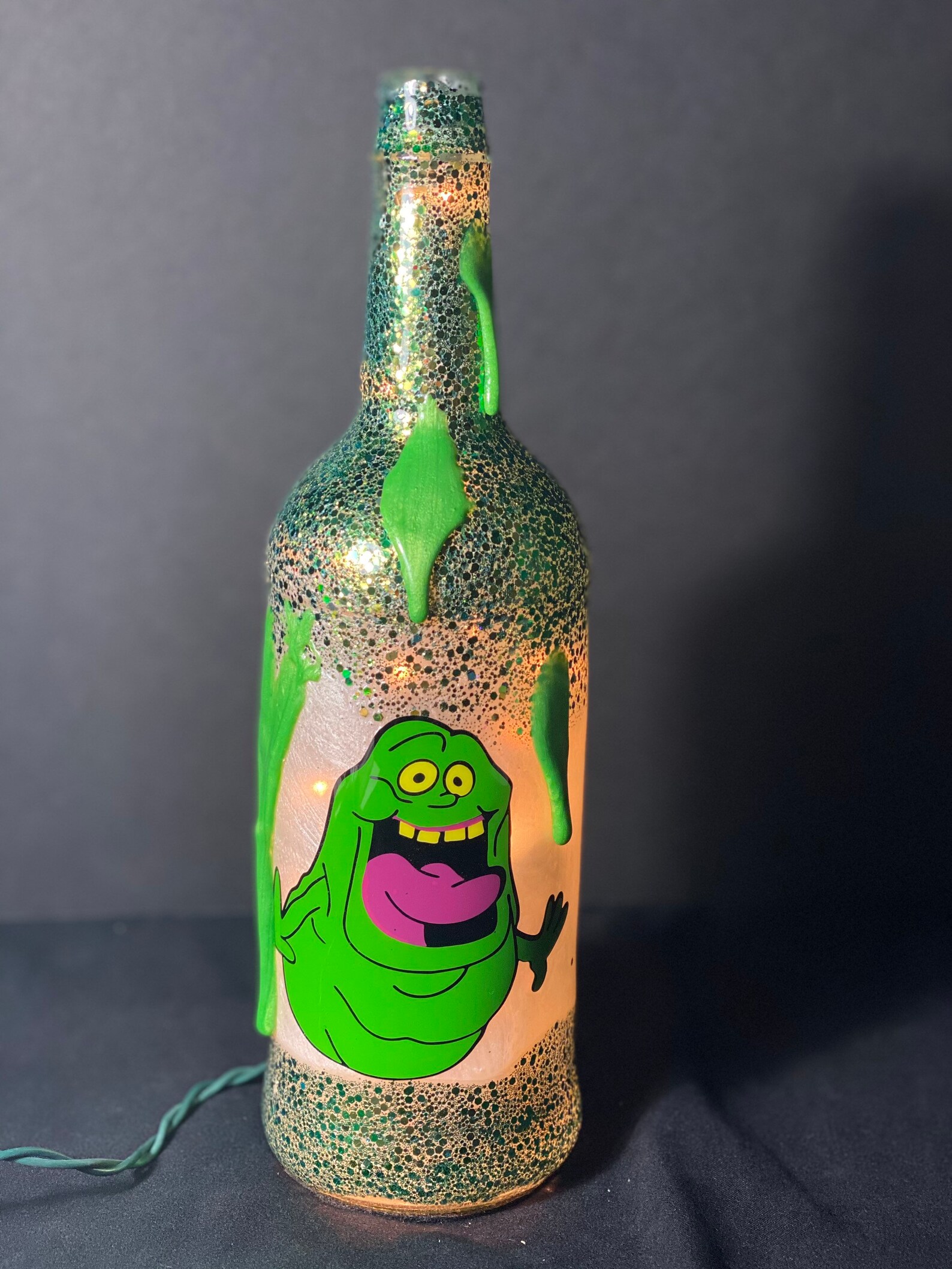 Handmade Slimer Ghost Buster Light up Bottle - Etsy