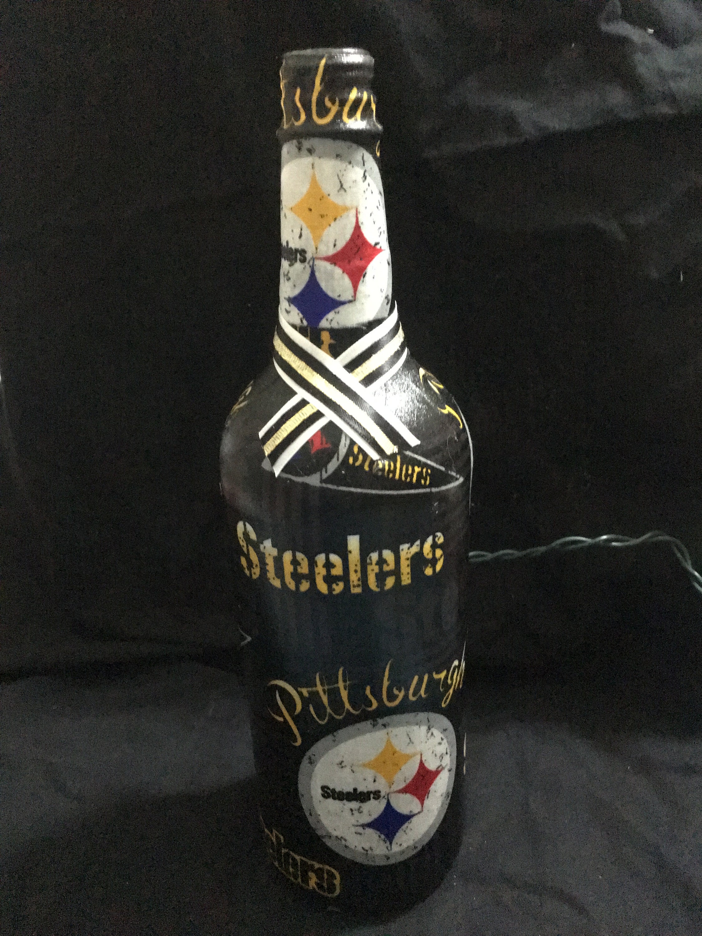 Pittsburgh Steelers Football NFL Light up wine bottle | Etsy