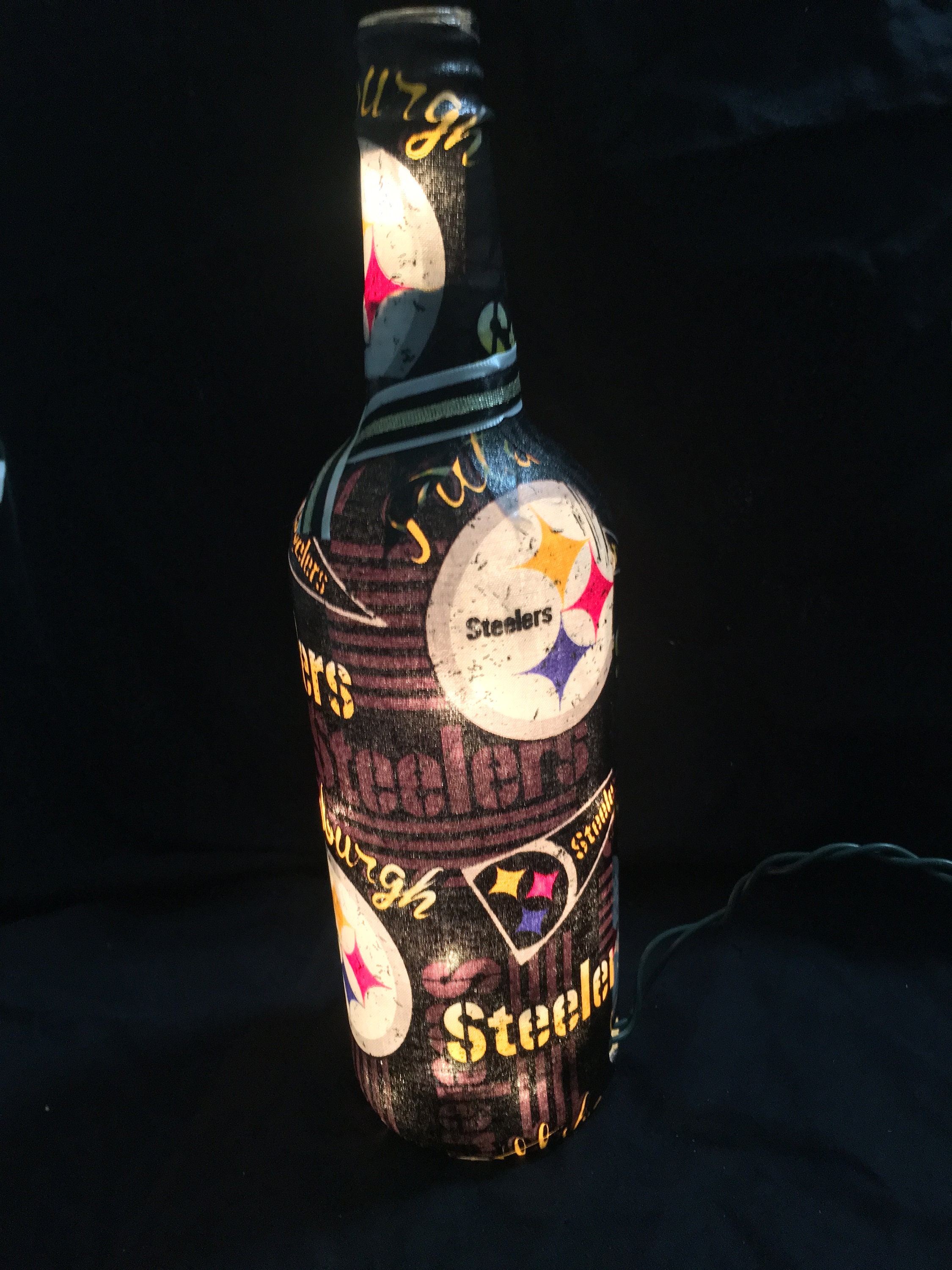 Pittsburgh Steelers Football NFL Light up Wine Bottle - Etsy
