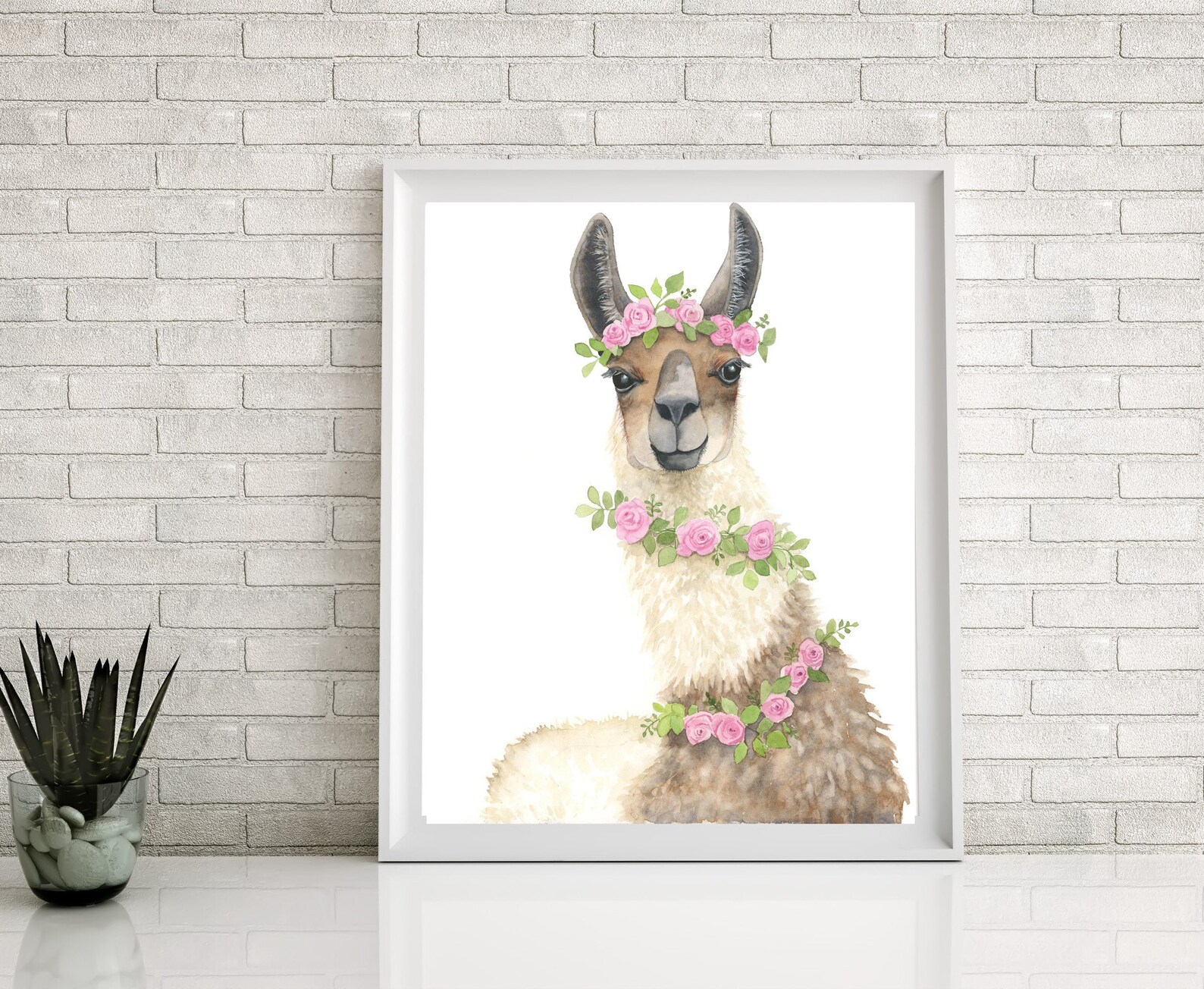 Llama Painting,watercolor Llama, Llama Print,girl's Room,wall Art ...
