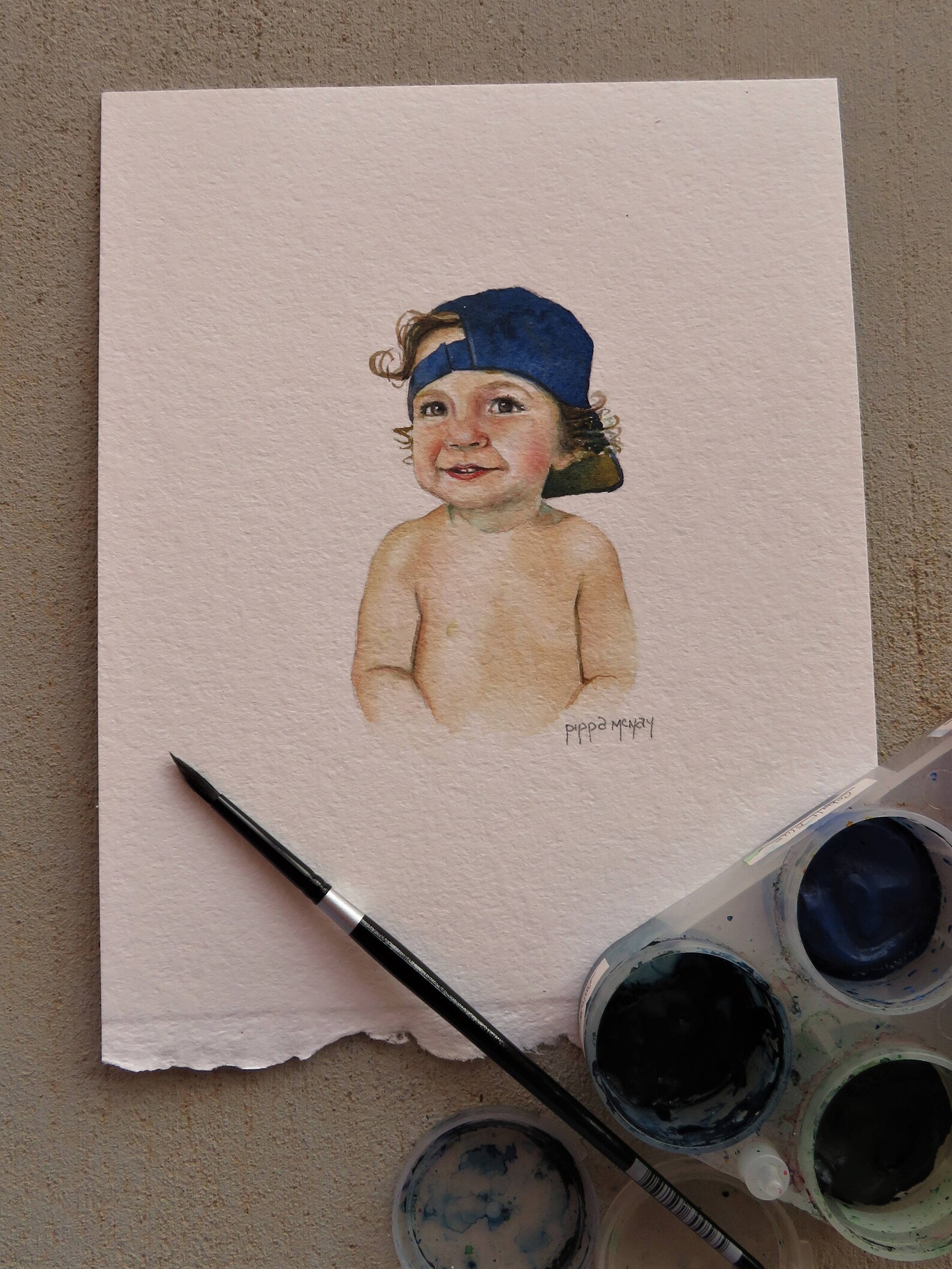 Custom Watercolor Portrait, Custom Original Hand Painted Watercolor ...
