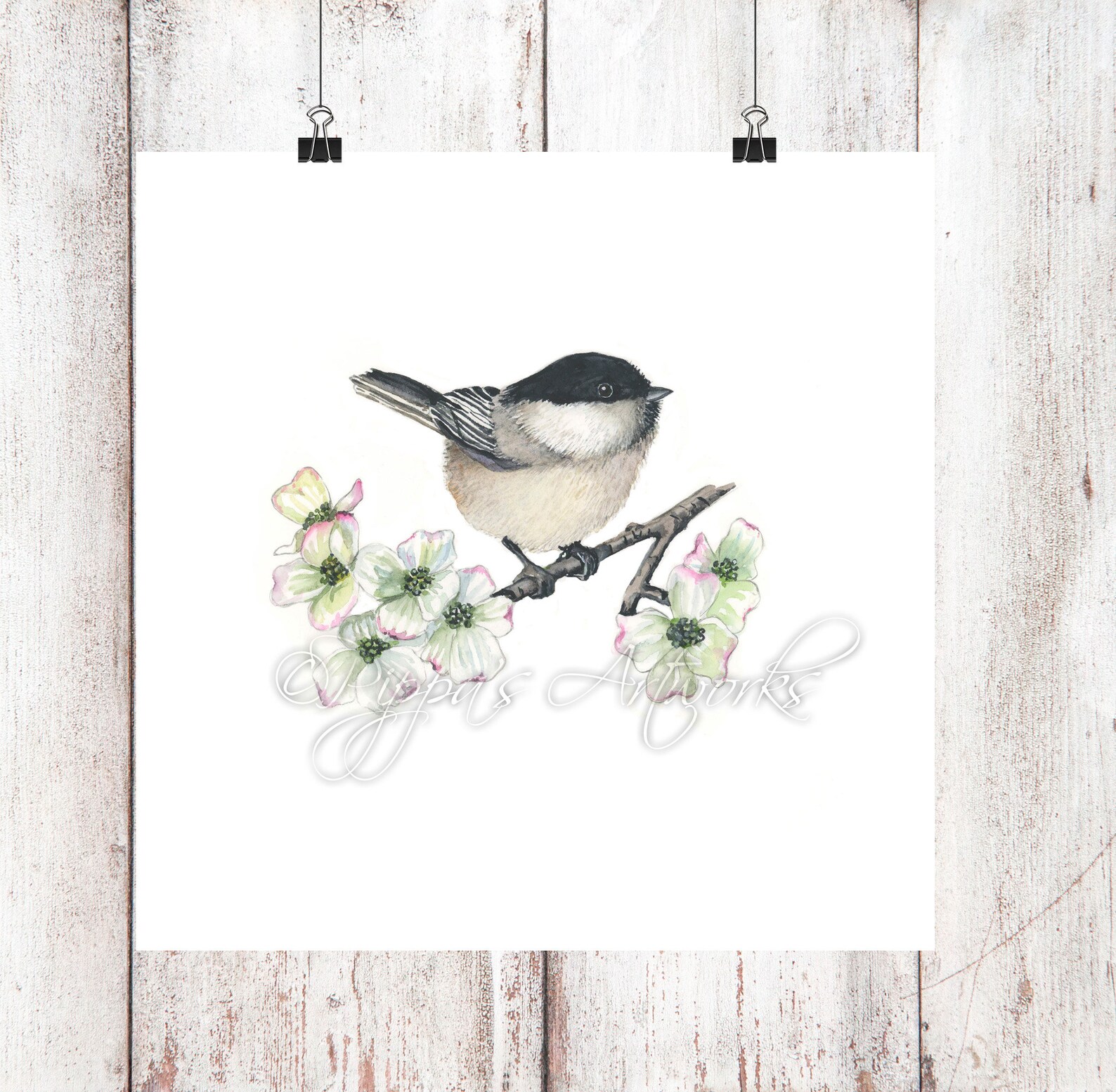 Original Watercolor Print, Chickadee Print, Bird Painting, Wall Art ...