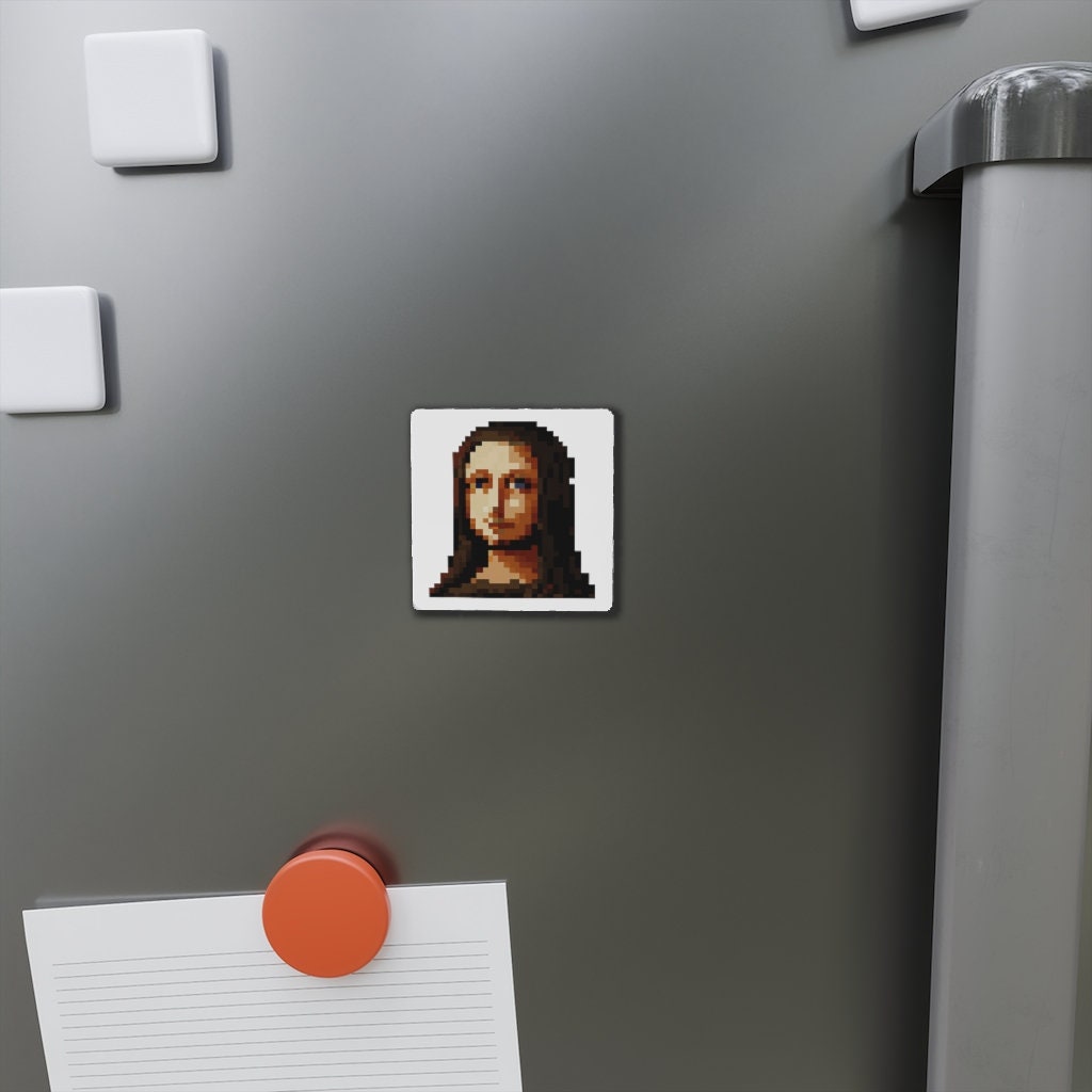 Mona Lisa Pixel Art Kiss-cut Magnets - Etsy