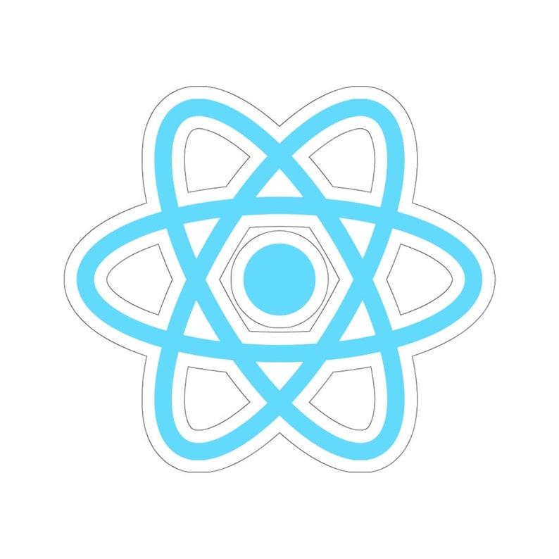 React Logo Javascript Framework Gear for Geeks Kiss-cut - Etsy