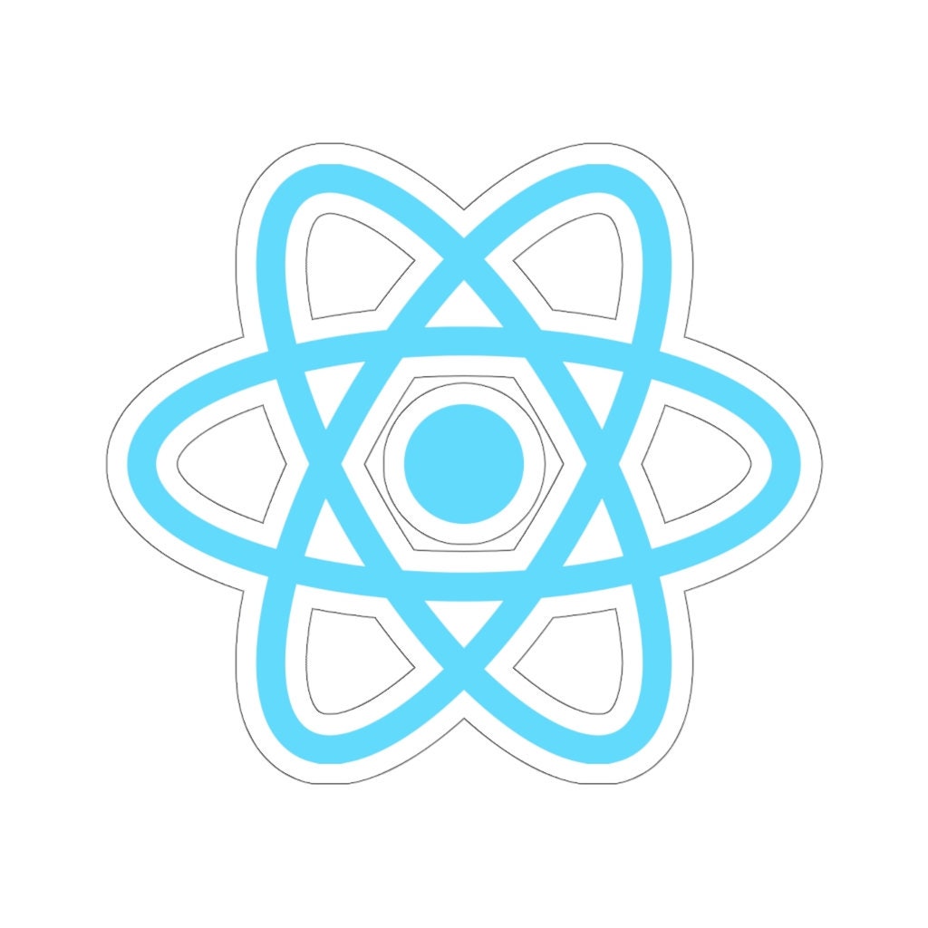 React Logo Javascript Framework Gear for Geeks Kiss-cut - Etsy