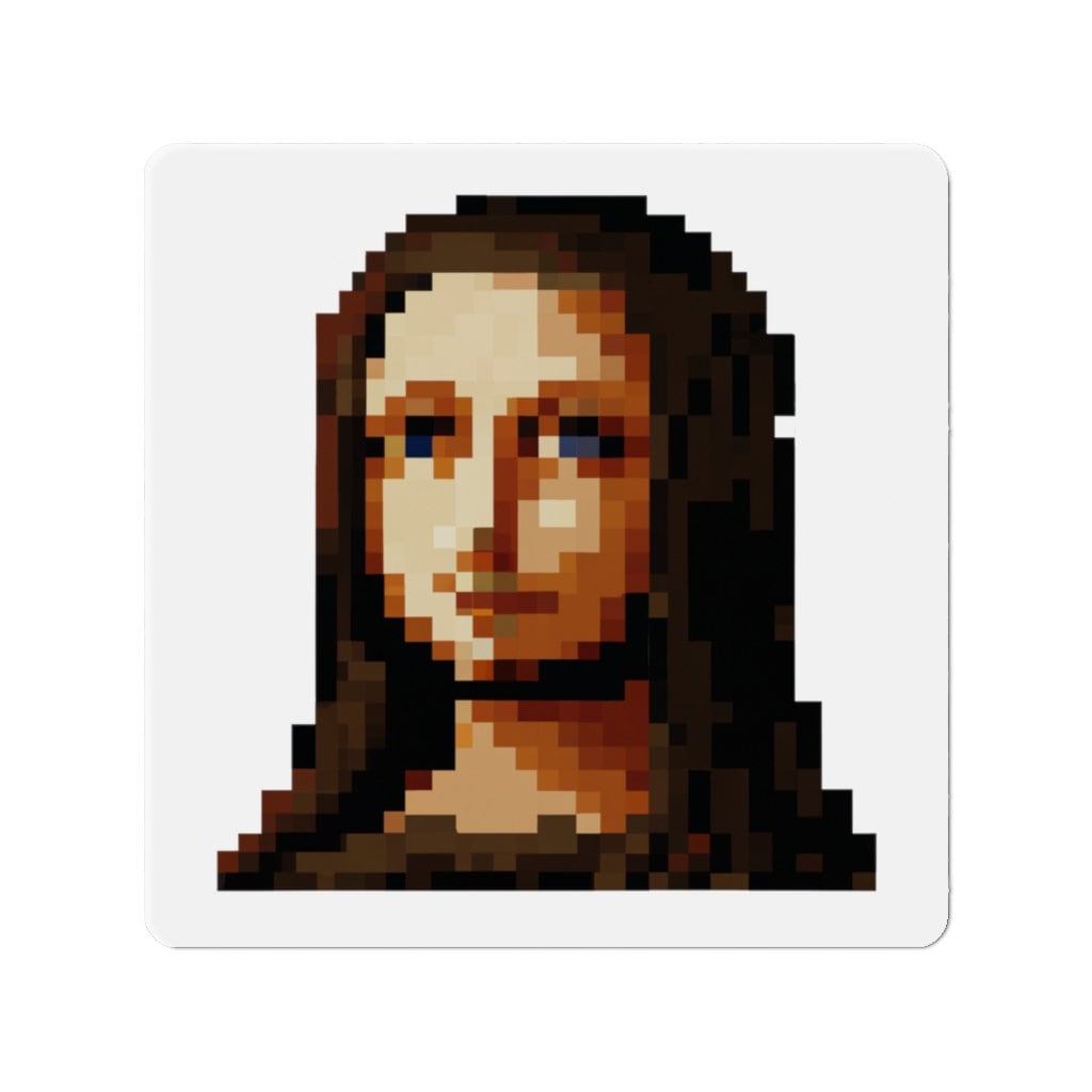 Mona Lisa Pixel Art Imanes Kiss-Cut - Etsy España