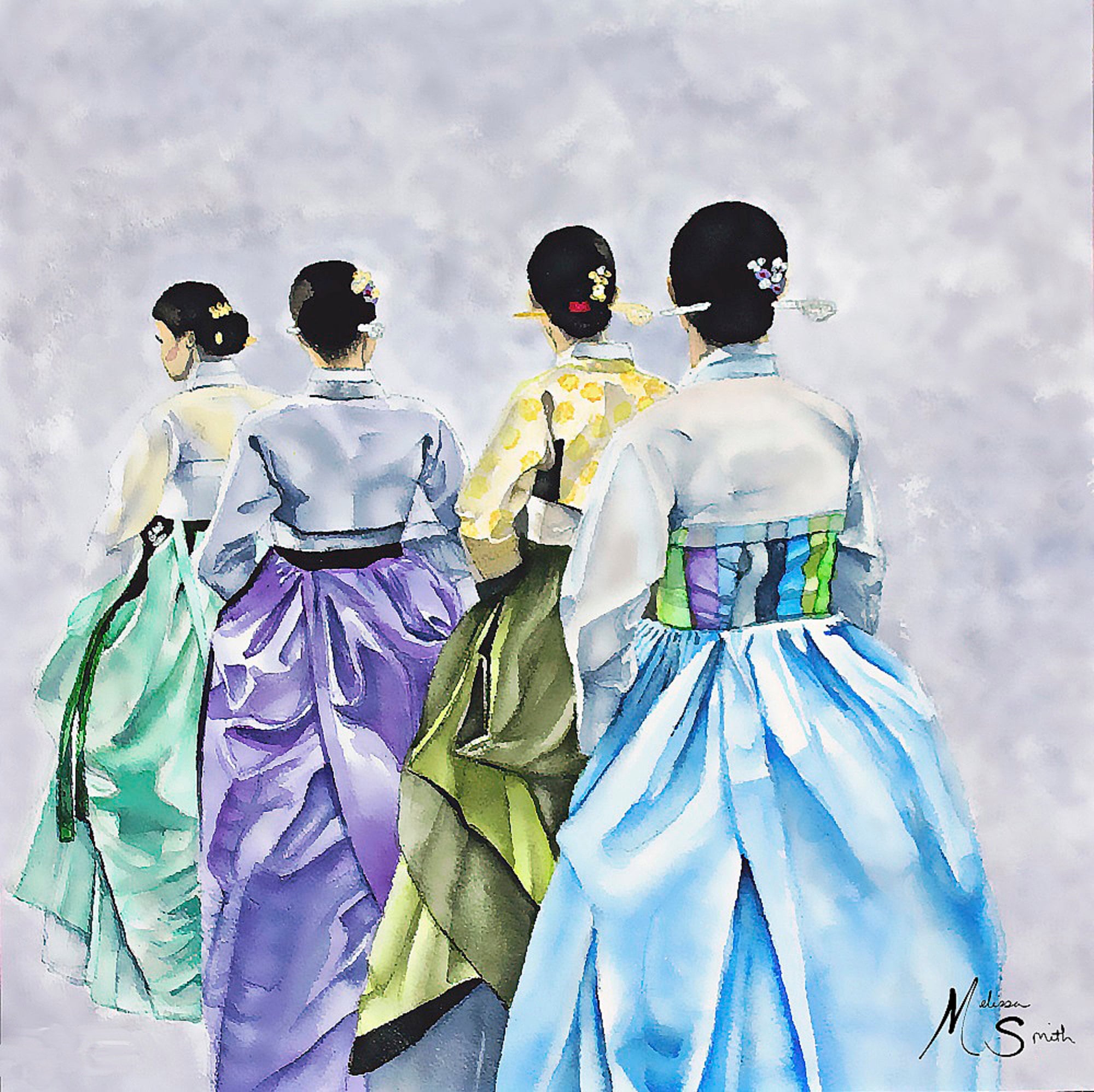 Traditional Hanbok Painting
