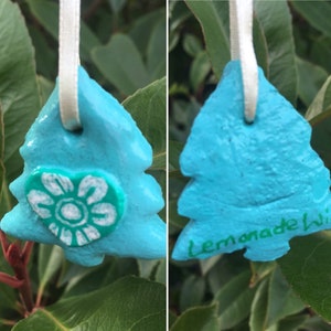 Mini Salt Dough Christmas Tree Ornaments Hand Painted With | Etsy