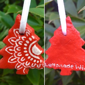 Mini Salt Dough Christmas Tree Ornaments Hand Painted With | Etsy