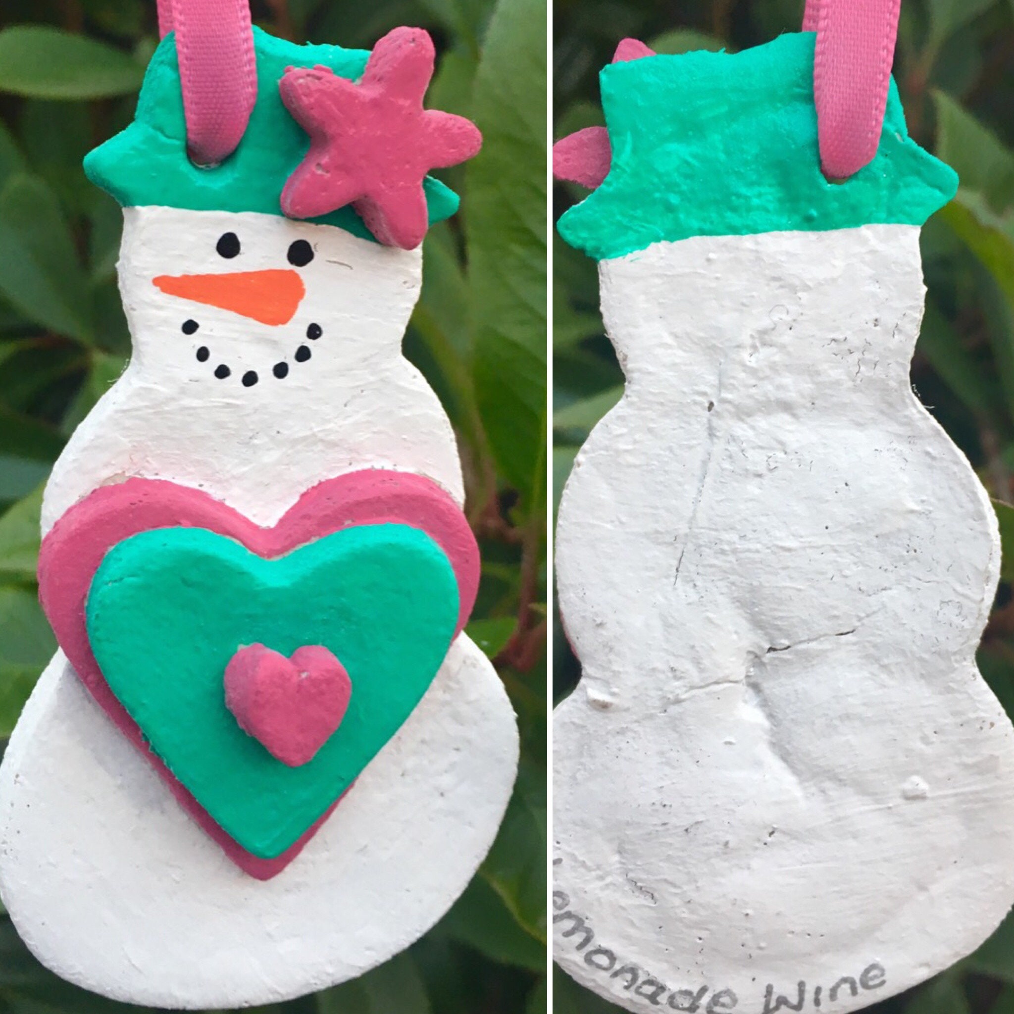 Salt Dough Snowman Snow-woman Ornament Bauble Cool Shades | Etsy