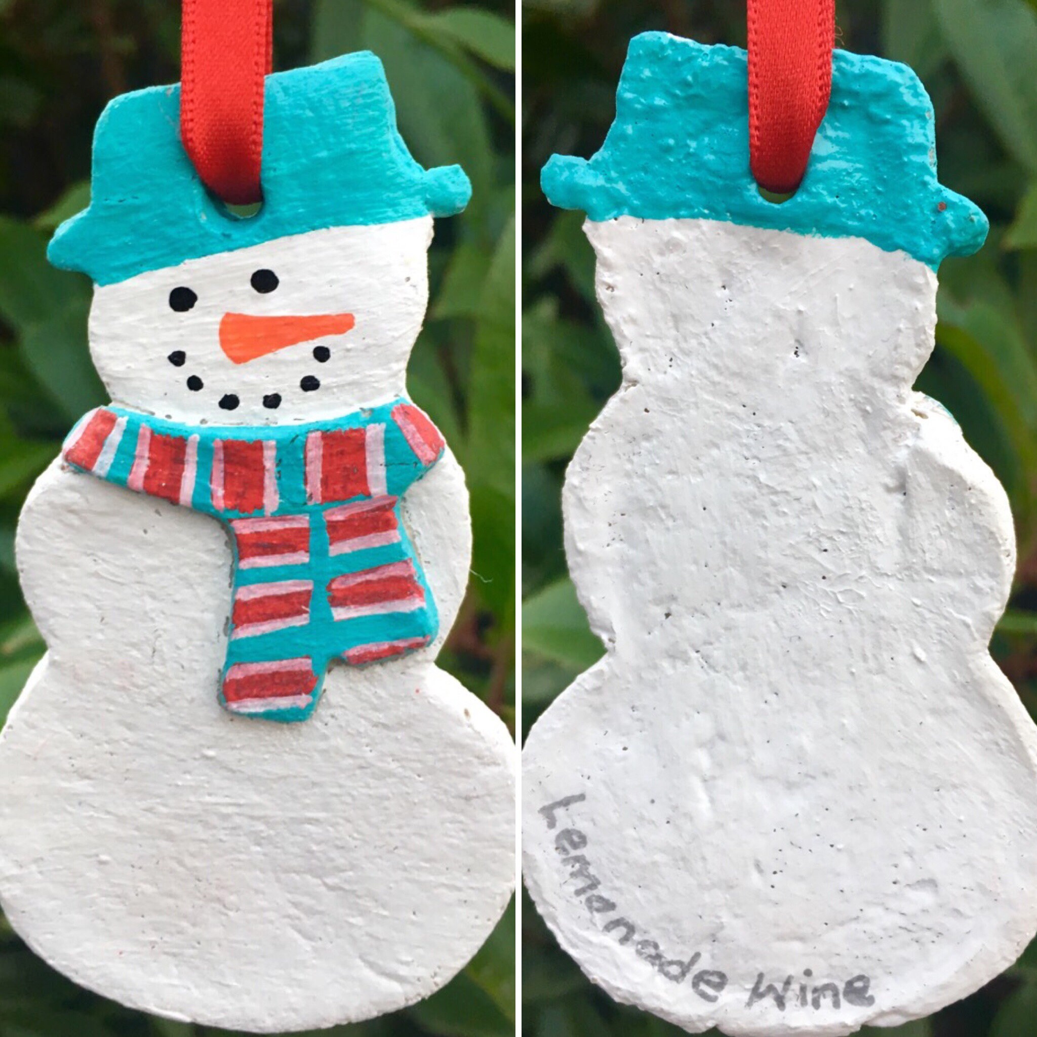 Salt Dough Snowman Snow-woman Ornament Bauble Cool Shades | Etsy