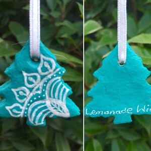 Mini Salt Dough Christmas Tree Ornaments Hand Painted With | Etsy