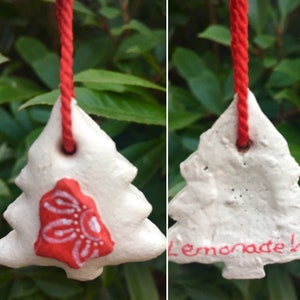 Mini Salt Dough Christmas Tree Ornaments Hand Painted With | Etsy