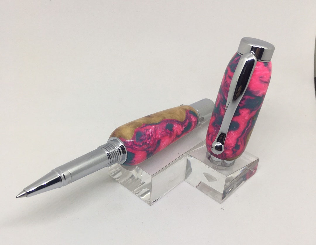 Cotton Candy & Australian Red Morrell Burl Continental - Etsy