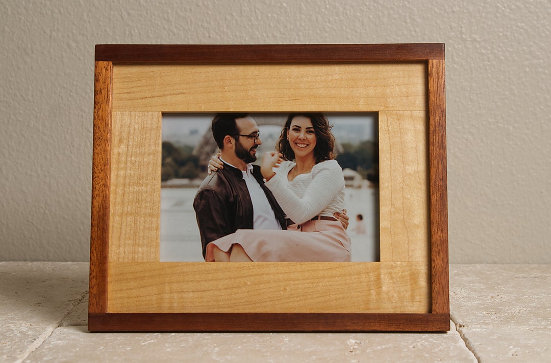 Handmade 5x7 Wood Picture Frame: Solid Maple, Sapele and Cherry Wooden ...