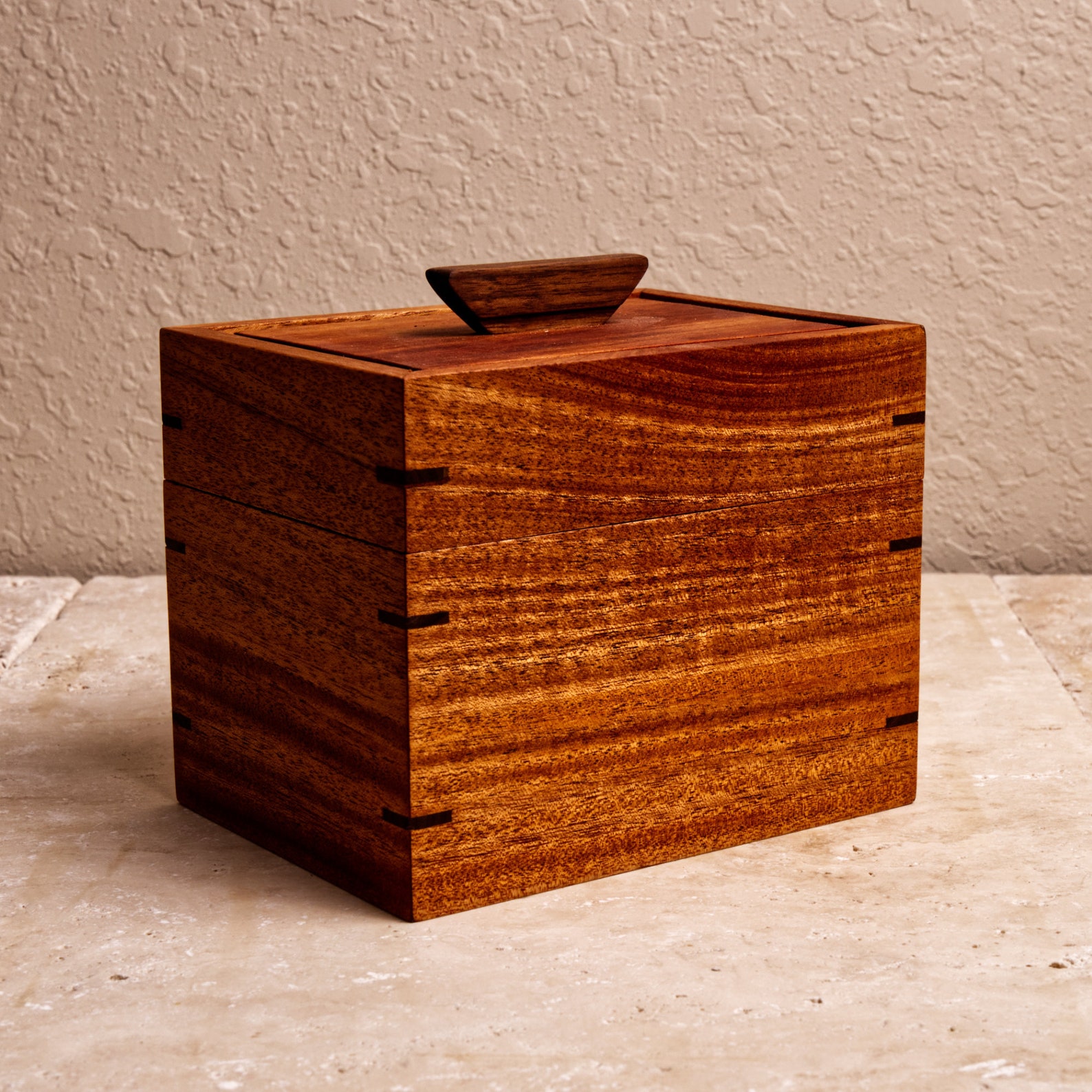 Large Recipe Box, Recipe Box 4x6, Wooden Recipe Box, African Mahogany ...