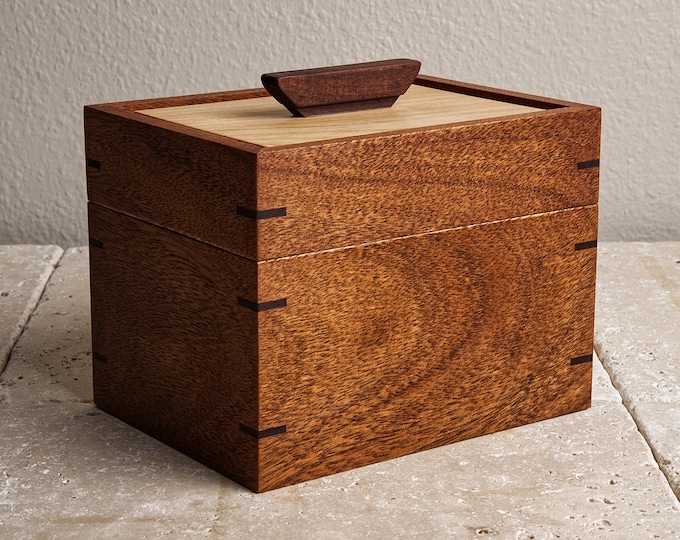 Large Recipe Box Recipe Box 4x6 Wooden Recipe Box African - Etsy