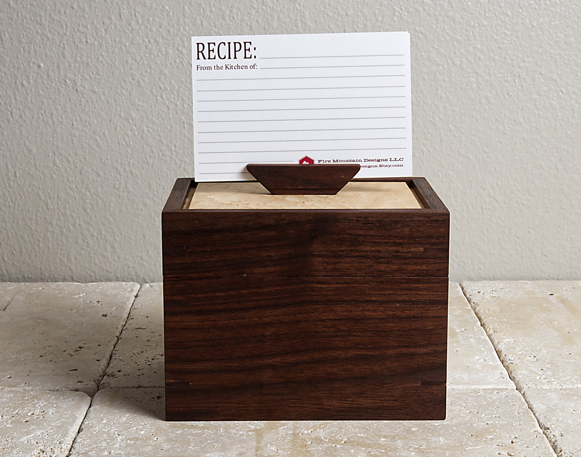 Large Recipe Box Recipe Box 4x6 Wooden Recipe Box Black | Etsy