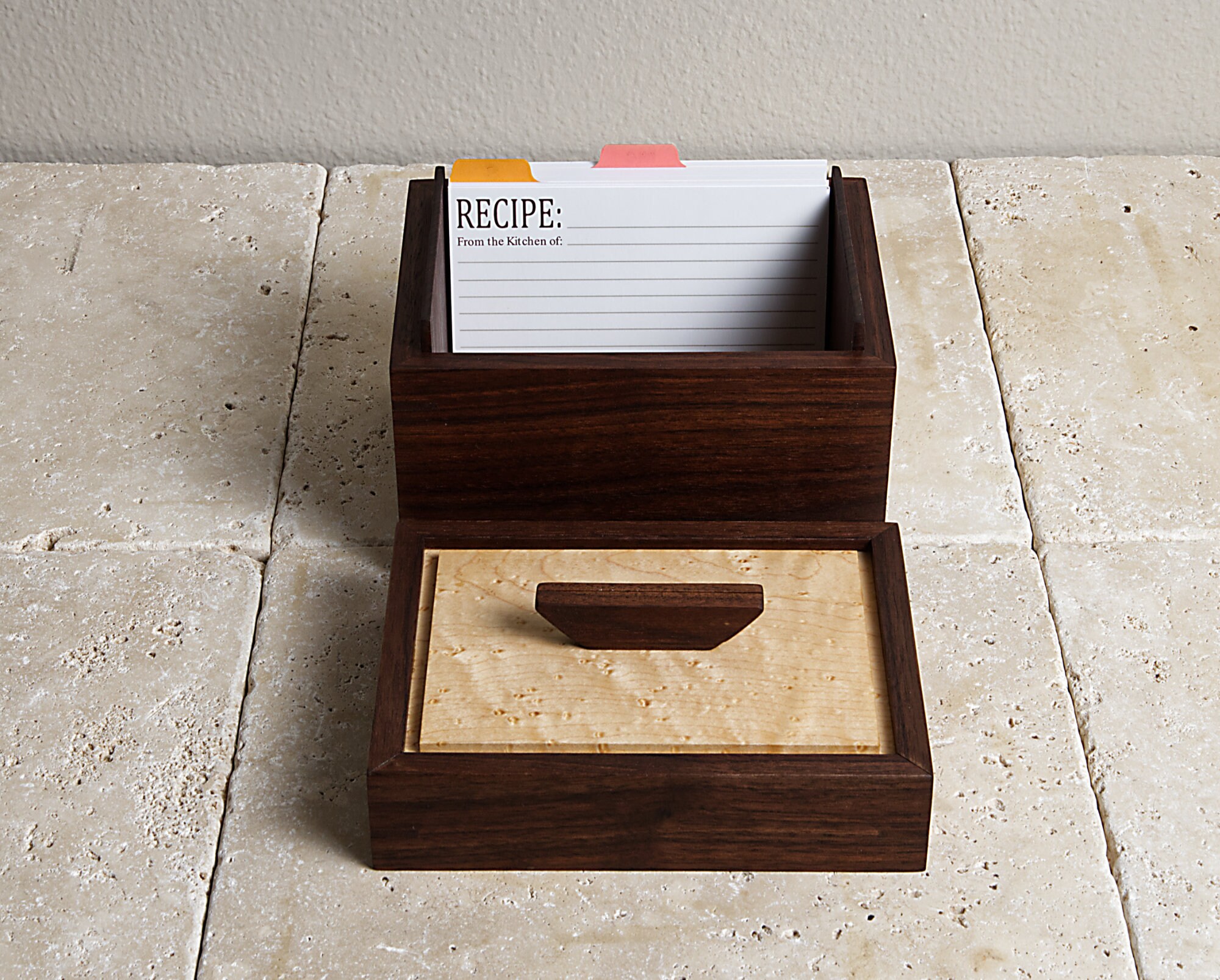 Large Recipe Box Recipe Box 4x6 Wooden Recipe Box Black | Etsy