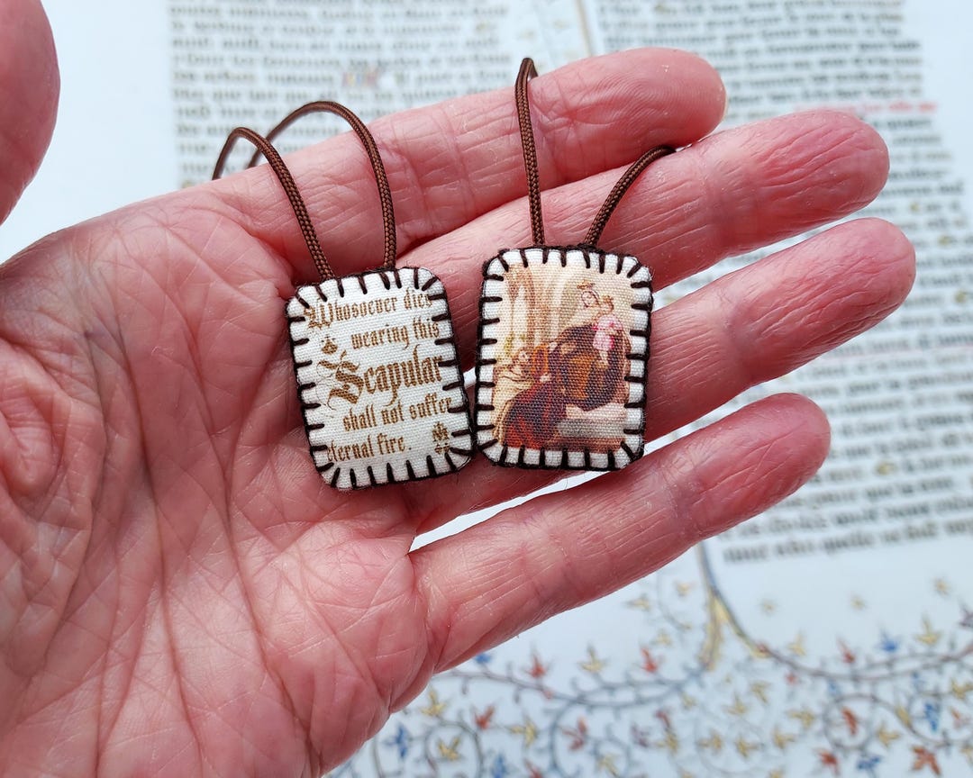 Mini Scapular of Our Lady of Mount Carmel With Scapular Promise ...