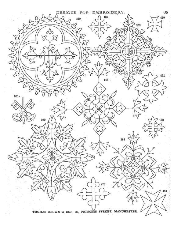 Vintage Ecclesiastical Embroidery Designs by Thomas Brown and | Etsy