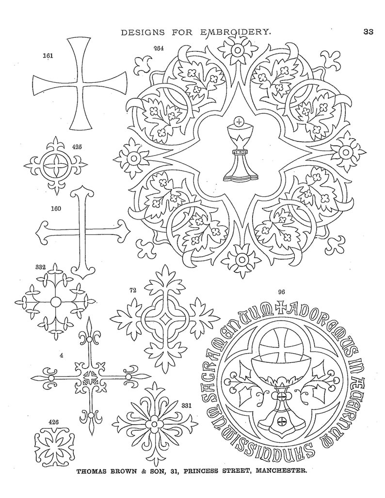 Vintage Ecclesiastical Embroidery Designs by Thomas Brown and - Etsy