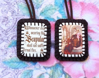 Brown Scapular - Our Lady of Mount Carmel - Etsy