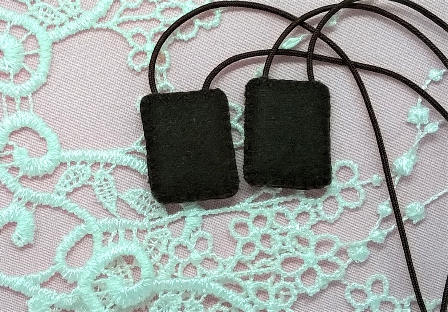 Traditional Brown Scapular Without Embroidered Design - 100% Woven Wool ...