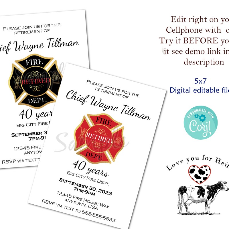 Fireman Retirement - Etsy