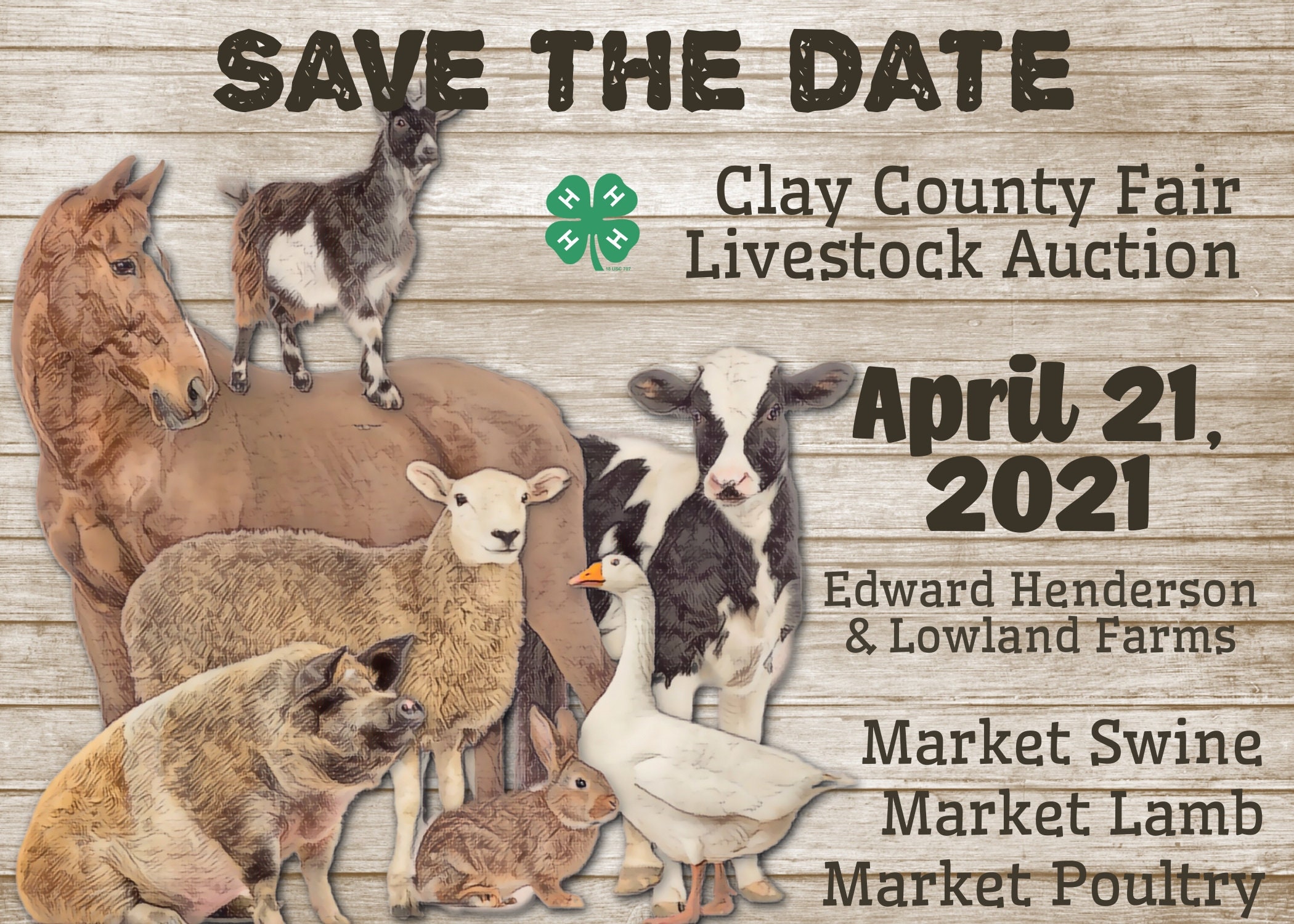 Farm Animal Show Save the Date State Fair Invitation Farm Save the Date ...