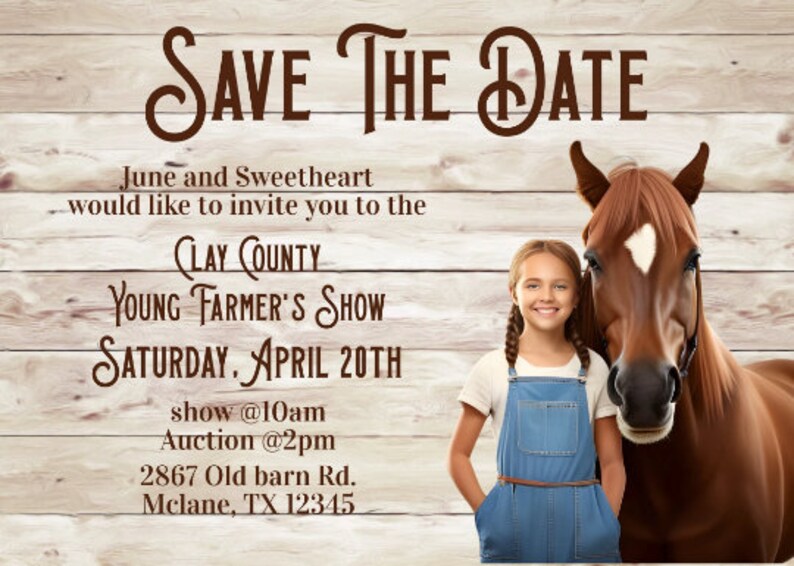 County Fair Save the Date | State Fair Invitation | Farm Save the Date ...