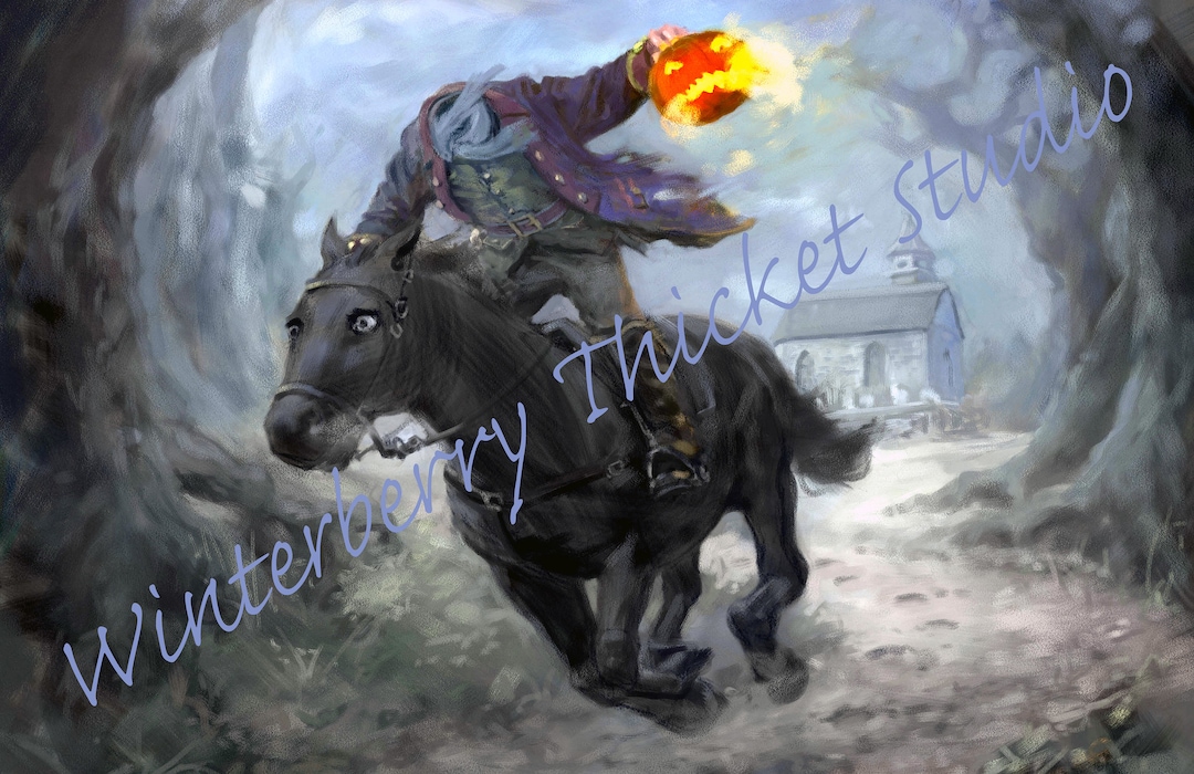 The Legend of Sleepy Hollow Reproduction Print the Headless Horseman by ...