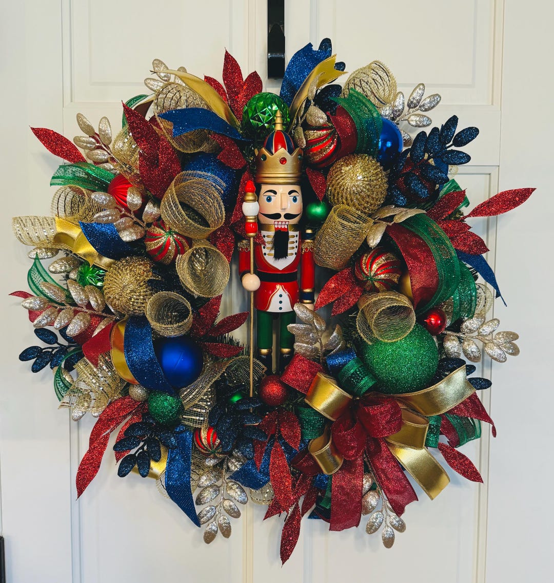 Nutcracker Wreath, Large Nutcracker Wreath, Christmas Wreath for Front ...