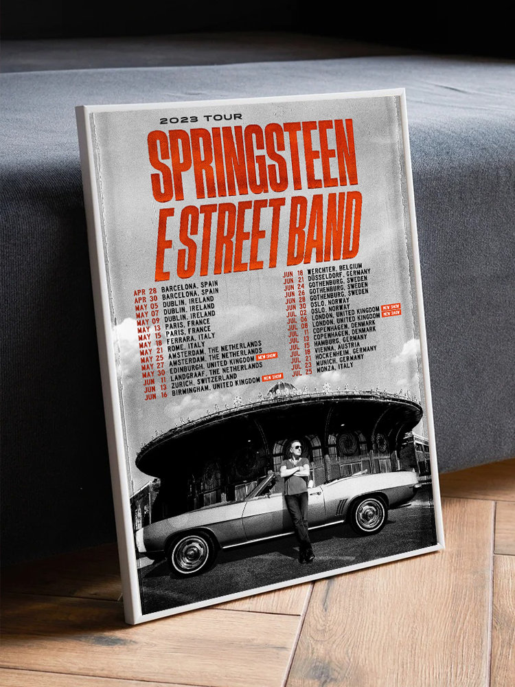 Bruce Springsteen European Tour 2023 Poster, Home Decor, Wall Art sold ...