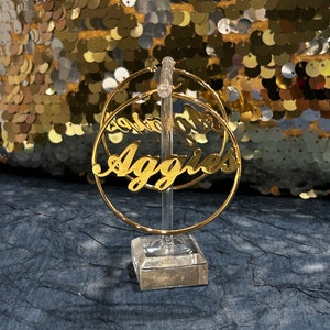 Aggie Gold Hoops - Etsy