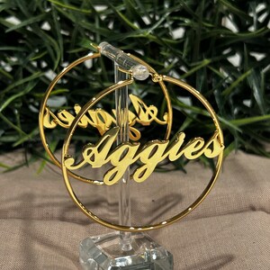 Aggie Gold Hoops - Etsy