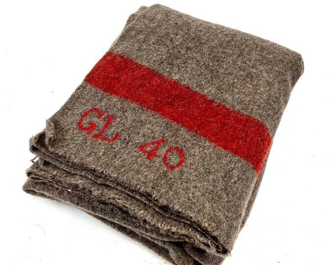 Swiss Army Blanket 1940, WW2 Pure Wool Camping Rug From the Swiss ...
