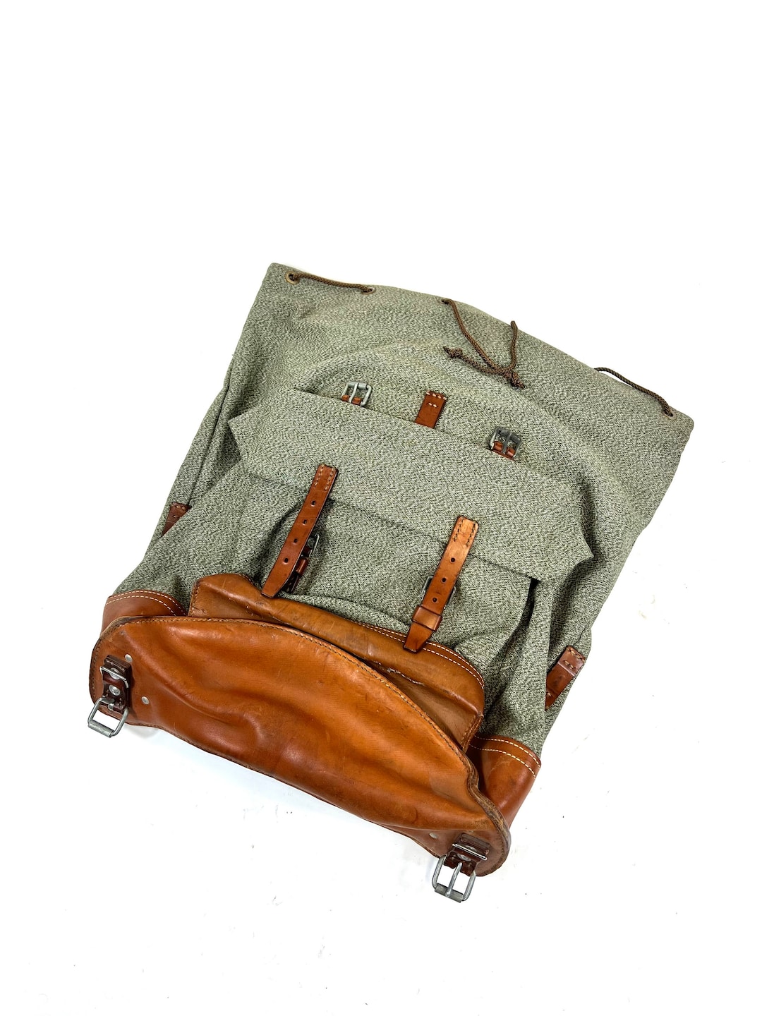 DEADSTOCK 1970 Swiss Army Salt and Pepper Rucksack - Etsy