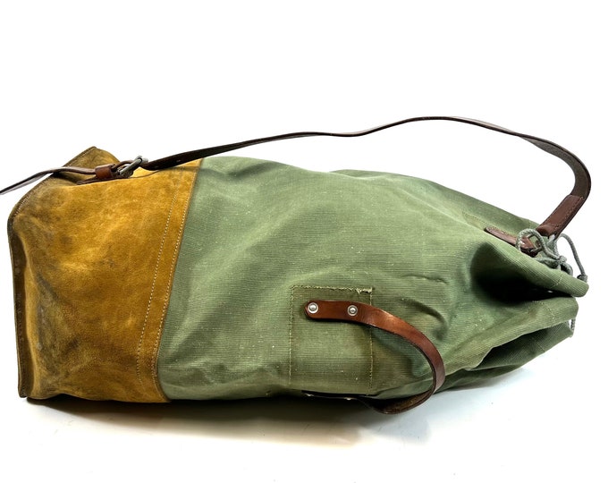 Rare SWISS ARMY Duffel Bag 1965 a Suede Bottom Swiss Army Backpack ...