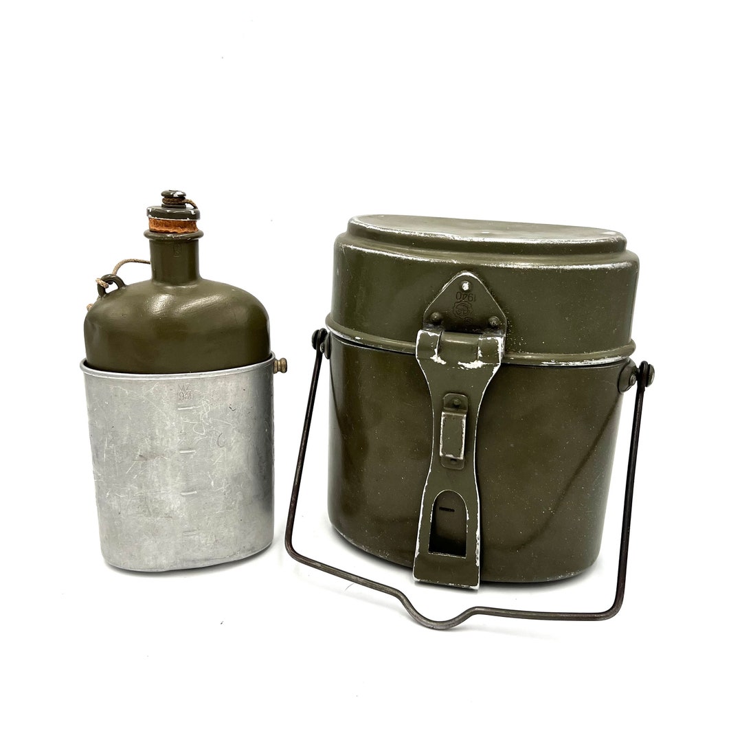 Swiss Army 1940 Food Canister With 1936 Drink Flask Canteen, Swiss ...