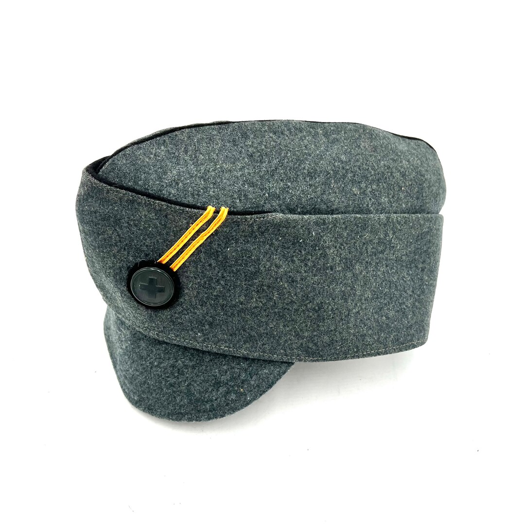 SWISS ARMY Garrison Cap 1960s, Swiss Military Green Felt Wool Hat Beret ...
