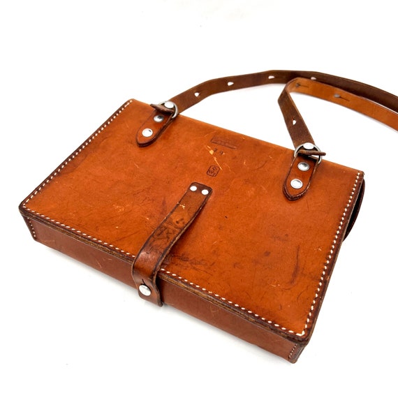 SWISS ARMY Brown Leather Map Bag from 1974 in GREAT C… - Gem