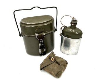 WW2 Swiss Army Backpack Complete With Bread Bag Canteen Mess Tin and ...