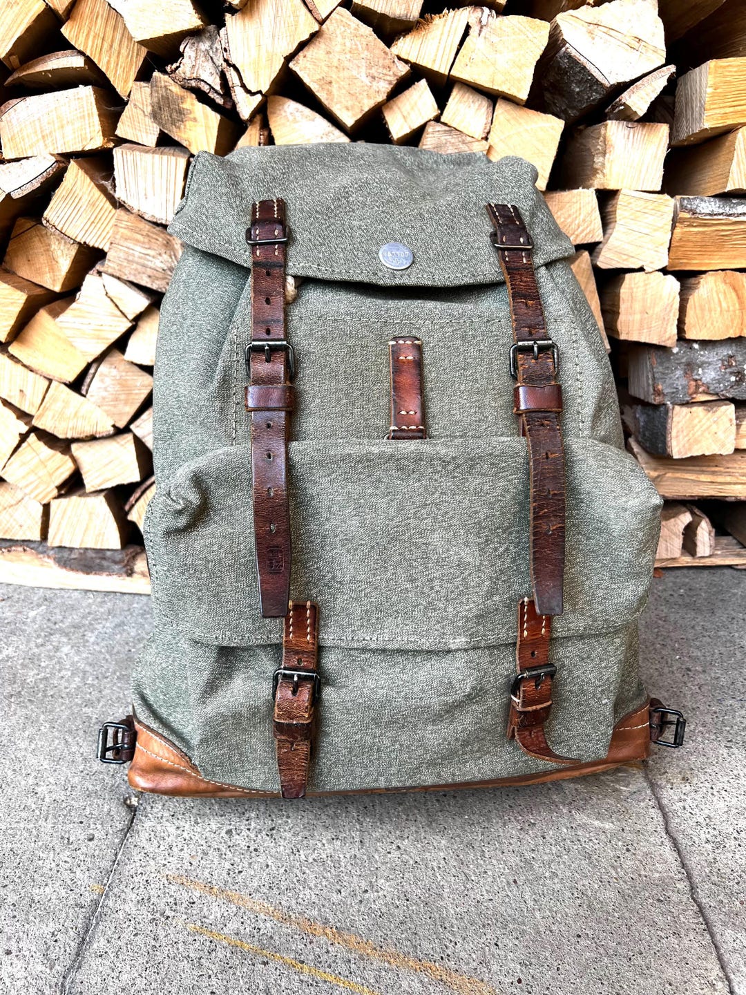 Swiss Army WASHED 1953 Salt and Pepper Backpack Swiss Military Heavy ...