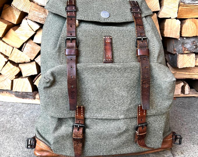 Swiss Army WASHED 1953 Salt and Pepper Backpack Swiss Military Heavy ...