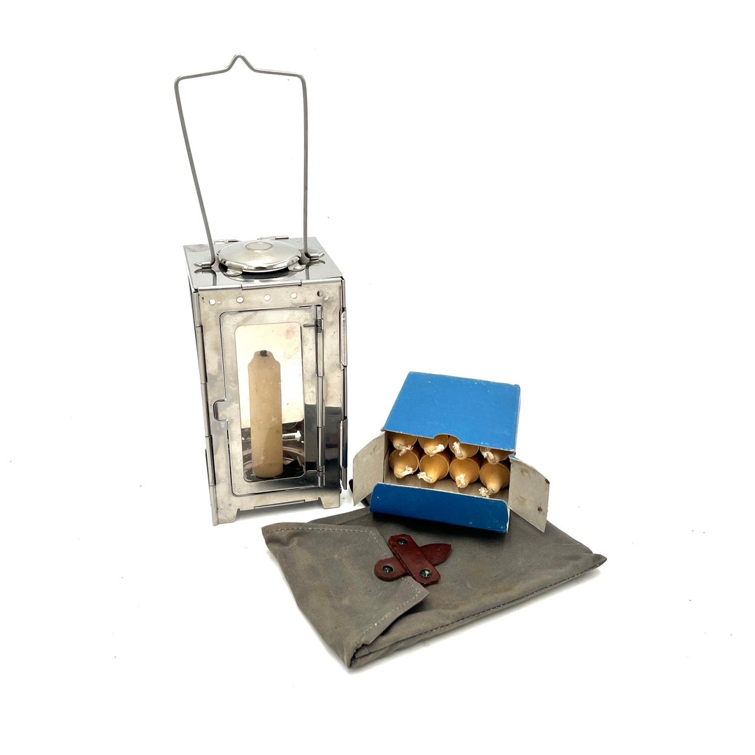 Swiss Army Folding Lantern From 1970s With an UNUSED Box of Stearin ...